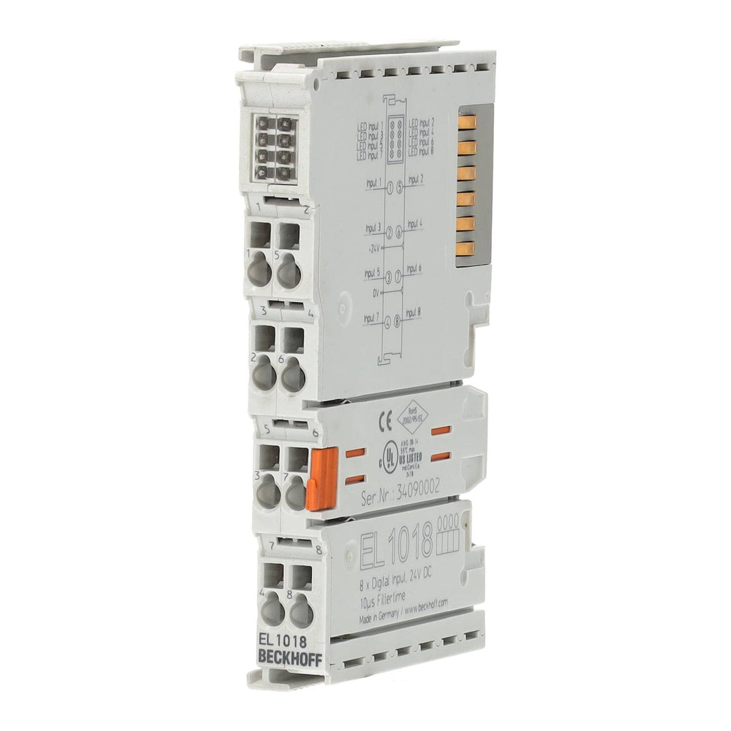 BECKHOFF EL1018 EtherCAT Terminal, 8-channel digital input, 24 V DC, 10 µs