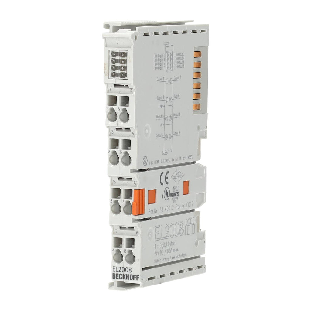 BECKHOFF EL2008 EtherCAT Terminal, 8-channel digital output, 24 V DC, 0.5 A