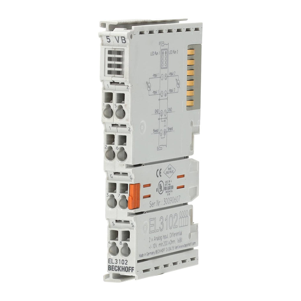 BECKHOFF EL3102 EtherCAT Terminal, 2-channel analog input, voltage, ±10 V, 16 bit, differential