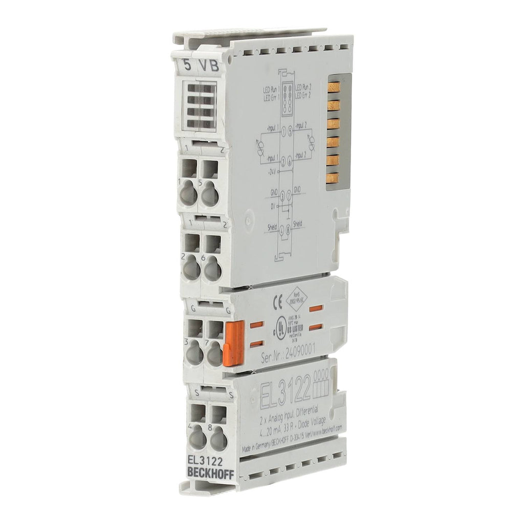 BECKHOFF EL3122 EtherCAT Terminal, 2-channel analog input