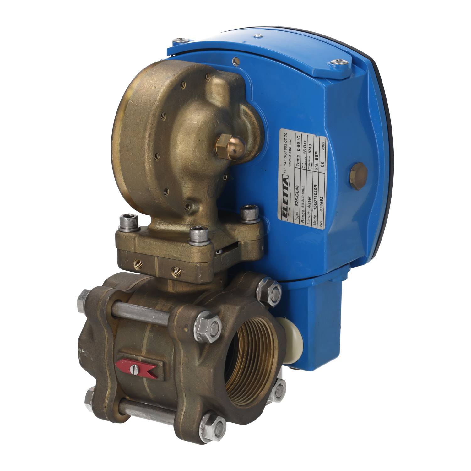 ELETTA Strömungswächter S25-GL40, Messbereich Wasser 60–300 l/min, 16 ...