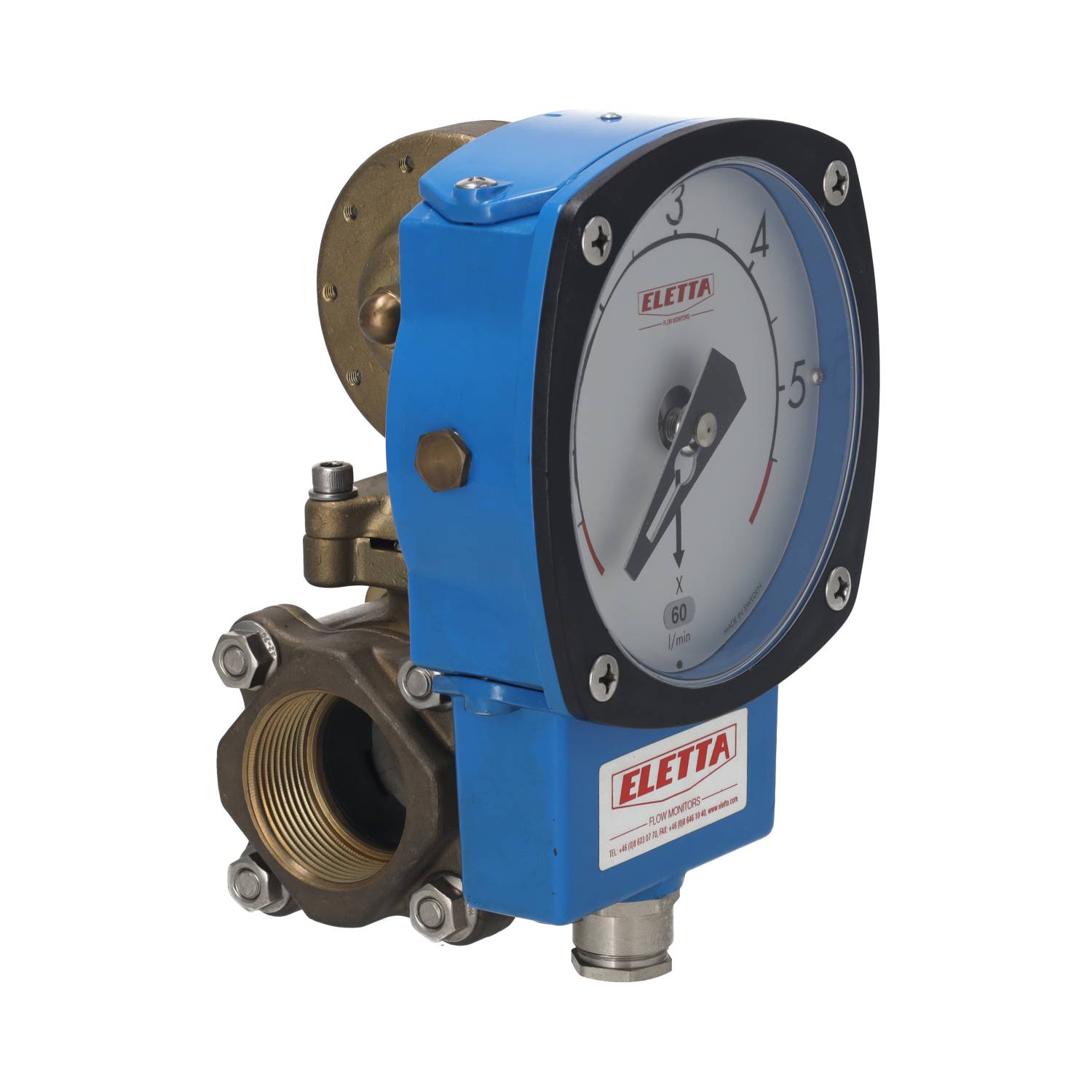 ELETTA Strömungswächter S25-GL40, Messbereich Wasser 60–300 l/min, 16 ...