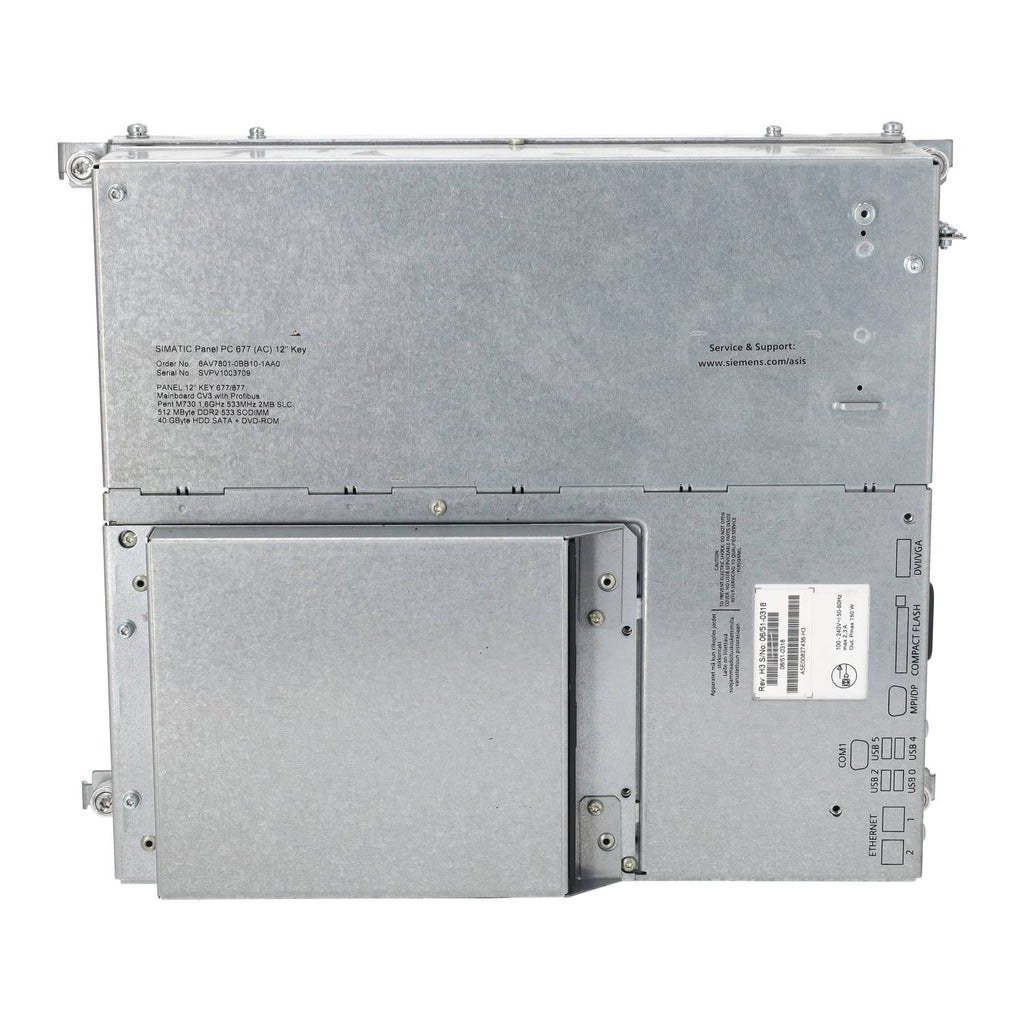 SIEMENS SIMATIC PANEL PC 677 12" KEY 6AV7801-0BB10-1AA0