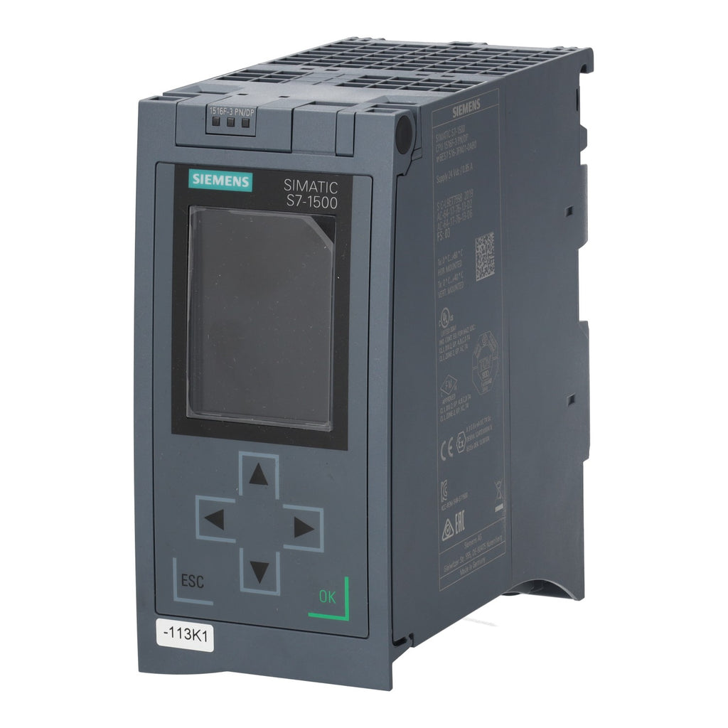 SIEMENS SIMATIC S7-1500F, CPU 1516F-3 PN/DP 6ES7516-3FN01-0AB0