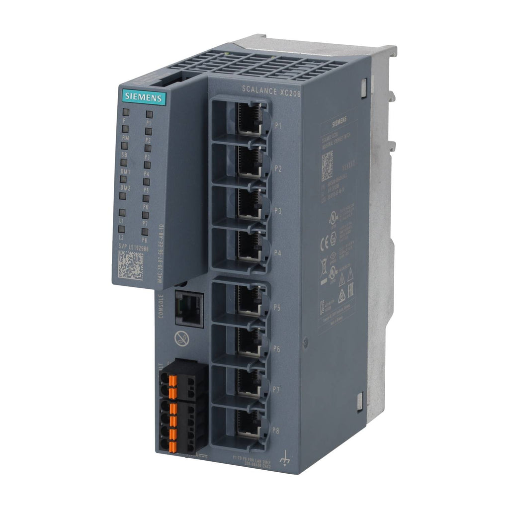 SIEMENS SCALANCE XC208 manageable Layer 2 IE switch 6GK5208-0BA00-2AC2
