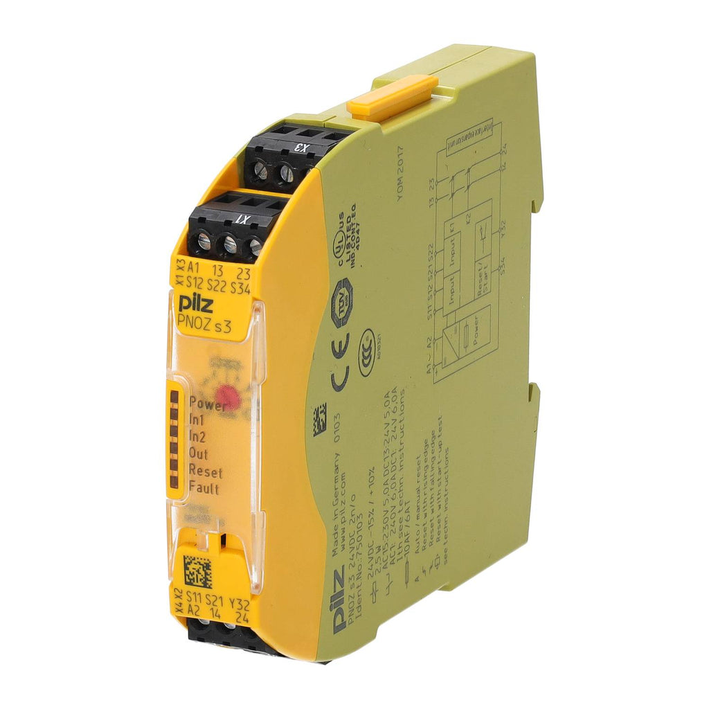 PILZ PNOZ s3 24VDC 2 n/o PNOZsigma safety relay 750103
