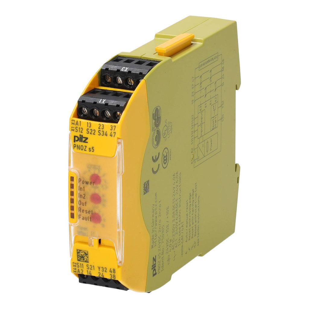PILZ PNOZ s5 24VDC 2 n/o 2 n/o t PNOZsigma safety relay 750105