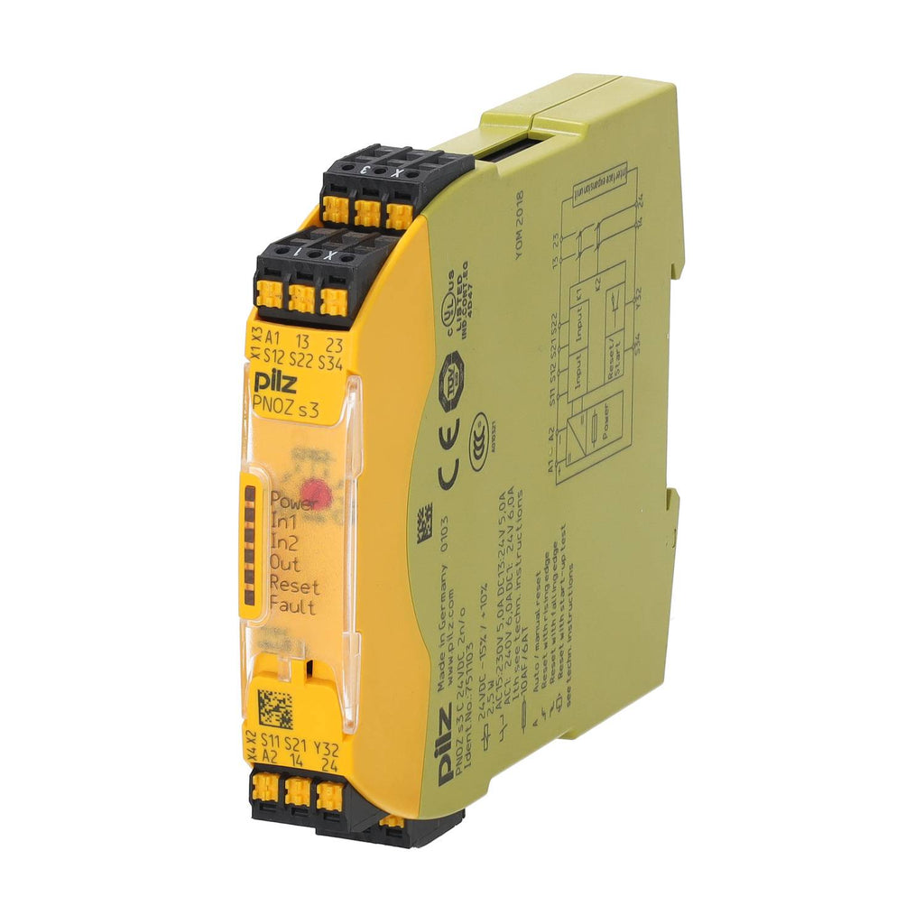 PILZ PNOZ s3 C 24VDC 2 n/o PNOZsigma safety relay (standalone) 751103