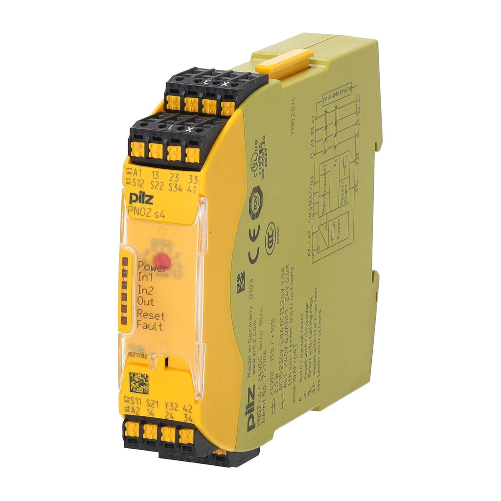 PILZ PNOZ s4 C 24VDC 3 n/o 1 n/c PNOZsigma safety relay (standalone) 751104